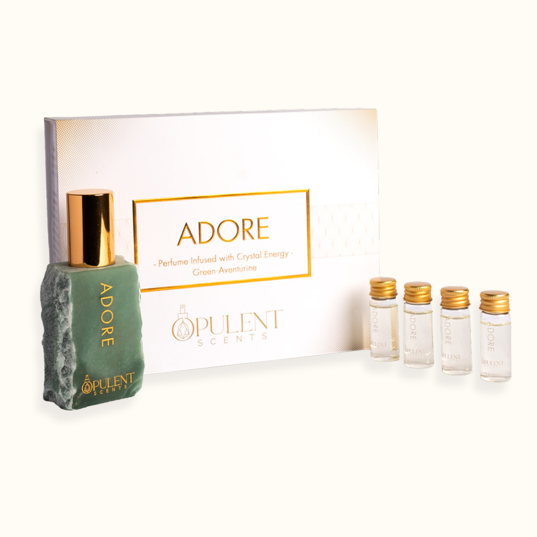 Adore Green Aventurine Crystal Perfume | Unisex EDP for Love – Opulent ...